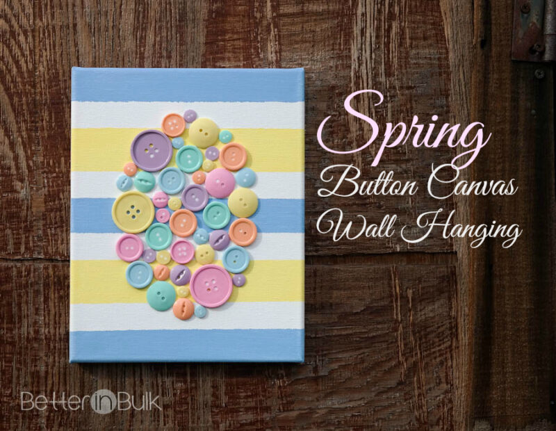 DIY Spring Easter Egg Button Canvas