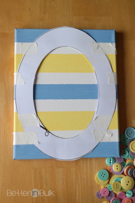 DIY Spring Easter Egg Button Canvas