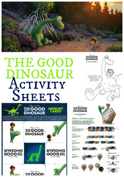 The Good Dinosaur Activity Sheets