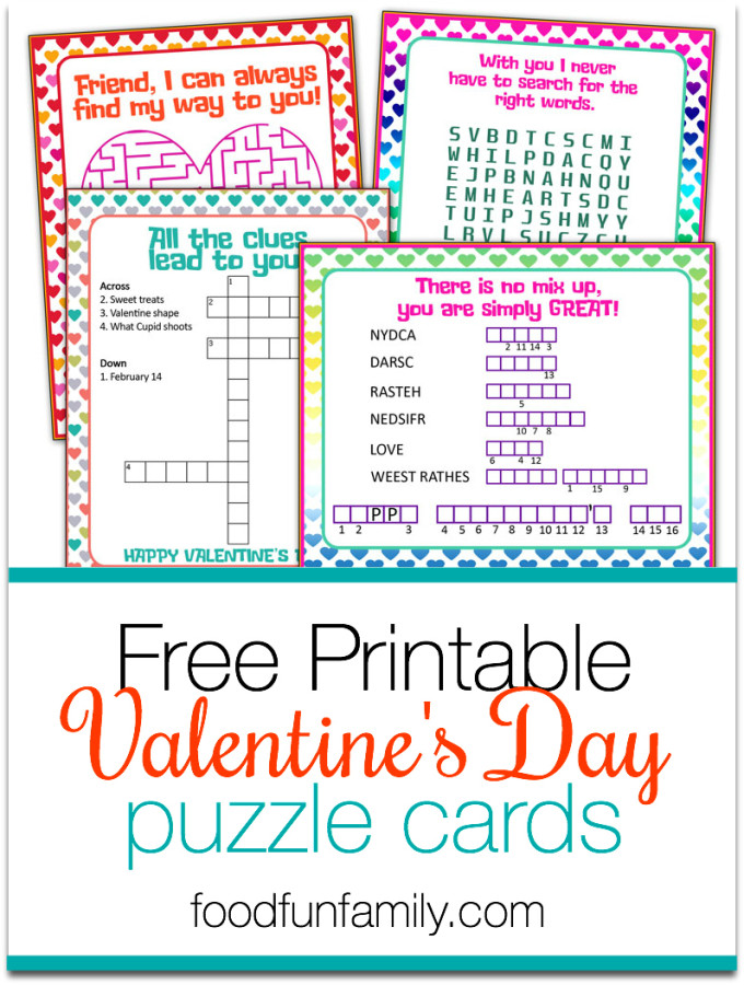 Valentine’s Day Puzzle Cards {A Free Printable}