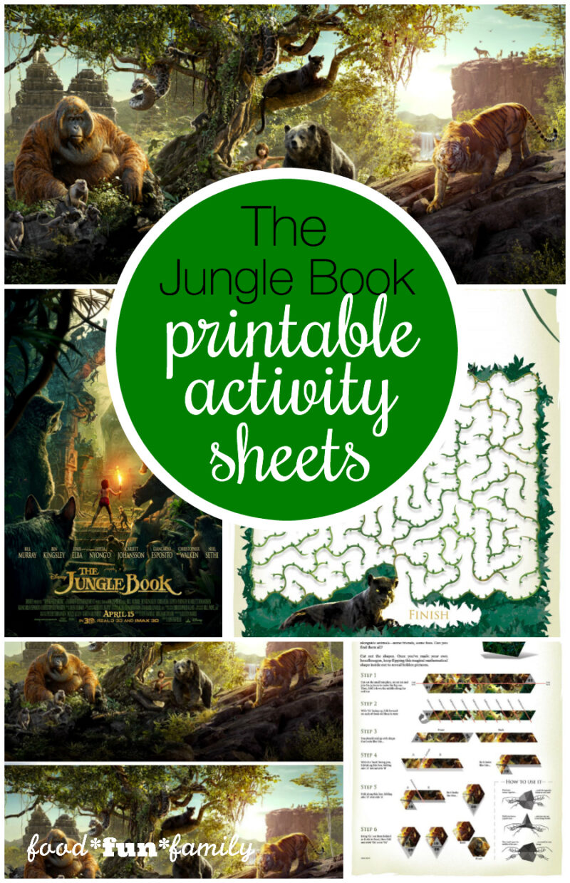 Disney’s The Jungle Book Activity Sheets